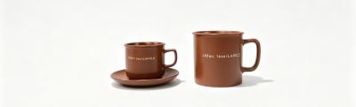 China LAKOLE Dual Size Minimalist Ceramic Mug & Saucer Series for sale