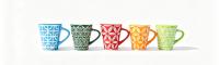 China Global Geometric Retro Pattern Ceramic Mug Full Collection for sale
