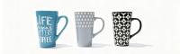 China Casual Vibe Typography & Geometric Tall Tapered Mug Collection for sale