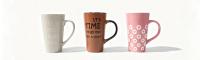 China Casual Vibe Typography & Geometric Tall Tapered Mug Collection for sale