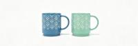 China Tribal Geometric Border Straight Base Ceramic Mug DuoFull English Commercial Product Description for sale