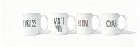 China Minimal Bold Script Inspirational White Ceramic Mug SetFull Product Introduction for sale