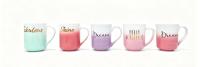 China Gradient Speckle Positive Quote Gold Foil Ceramic Mug Collection for sale