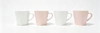 China Minimal Sculpted Faceted Neutral Pastel Ceramic Mug Series for sale