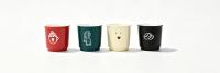 China Cute Mini Short Stackable Seasonal & Coffee Theme Ceramic Cup 4-Piece Set for sale