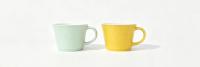 China Modern Sculpted Hexagonal Facet Solid Color Ceramic Tumbler Cup Set for sale