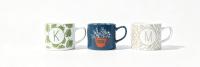 China Multi-Series Seasonal & Botanical Custom Initial Short Ceramic Mug Collection for sale