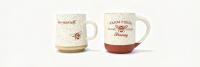 China Speckled Two-Tone Inspirational Quote & Bee Farmhouse Ceramic Mug Collection for sale