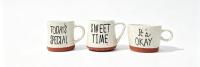 China Speckled Two-Tone Inspirational Quote & Bee Farmhouse Ceramic Mug Collection for sale
