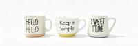 China Speckled Two-Tone Inspirational Quote & Bee Farmhouse Ceramic Mug Collection for sale