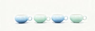 China Gradient Speckled Round Belly Tiny Loop Handle Soup & Coffee Ceramic Mug 4-Piece Set for sale