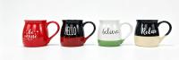 China Curved Belly Two-Tone Inspirational & Love Quote Ceramic Mug Full Collection (8 Styles) for sale
