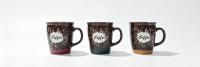 China Vintage Speckled Dark Brown Coffee Theme Ceramic Mug Full Collection (6 Series, 4 Base Color Variants) for sale