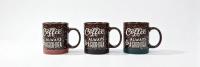 China Vintage Speckled Dark Brown Coffee Theme Ceramic Mug Full Collection (6 Series, 4 Base Color Variants) for sale