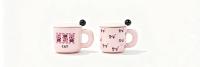 China Cute Pink Leopard Cat Ceramic Mug with Lid & Chunky Handle for sale