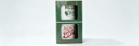 China 2 Pack Hello Winter & Enjoy Winter Ceramic Coffee Mugs Gift Box, Christmas Winter Holiday Couple Mug Set with Green Gift Packaging for sale