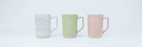 China 3 Pack Pastel Speckled Floral Mugs for Mom Grandma, Embossed Wildflower Ceramic Coffee Cups, Love Mom Best Mother Love Grandma Gift Mugs, Soft Matte Pastel Drinkware for sale