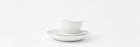 China 3 Piece Fluted White Porcelain Tea Cup Saucer Plate Set, Vertical Ribbed Single Serving Teacup Combo, Minimalist Pure White Ceramic Tableware for Afternoon Tea & Home Decor Gift for sale