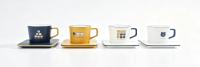 China Cute Cartoon Bear Ceramic Mug & Square Saucer 4-Style Matching Set for sale