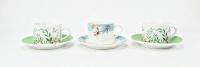 China Chinese Ink Wash Floral Bone China Cup & Saucer 3-Style Afternoon Tea Set for sale