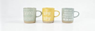 China Minimalist Black Graphic Wide Belly White Ceramic Mugs, Heart Teardrop Checkerboard Print Coffee Tea Cups for sale