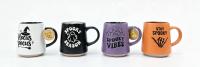 China 4 Pack Two-Tone Halloween Ceramic Mugs, Spooky Ghost Witch Skeleton Coffee Cups Set for Fall Holiday Decor & Gift for sale