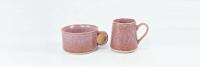 China 2 Pack Reactive Glaze Ceramic Mugs, Short Wide Soup Bowl & Tall Coffee Cup Set, Handmade Speckled Stoneware Mugs for Kitchen Decor & Housewarming Gift for sale