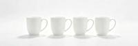 China 4 Pack Embossed White Ceramic Mugs, Assorted Textured Coffee Tea Cups for Home Kitchen & Gift for sale