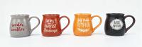 China 4 Pack Fall Harvest Halloween Ceramic Coffee Mugs, Sweater Weather Basic Witch Quote Bulb Tea Cups for Autumn Kitchen Decor & Gift for sale