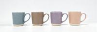 China 4 Pack Speckled Two-Tone Ceramic Mugs, Matte Sand Base Speck Stoneware Coffee Cups for Farmhouse Kitchen & Housewarming Gift for sale