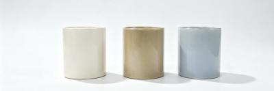 China 3 Pack Minimalist Solid Glaze Handleless Ceramic Tumbler Cups for sale