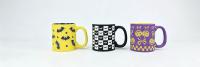 China Halloween Ceramic Mug Set of 6, Bat & Pumpkin Themed Fall Coffee Cups for sale