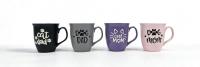 China 4‑Pack Pet Lover Ceramic Mugs, Cat Mom Cat Dad Dog Mom Dog Dad Coffee Cup Set for sale