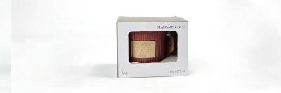 China Madame  Ribbed Ceramic Coffee Mug with Gift Box, 375ml Textured Cup with Gold Plaque for sale