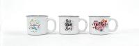 China 3‑Pack Mother's Day Speckled Ceramic Mugs, Gift Coffee Cup Set for Mom for sale