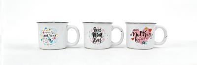 China 3‑Pack Mother's Day Speckled Ceramic Mugs, Gift Coffee Cup Set for Mom for sale