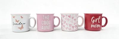 China Family Themed Ceramic Coffee Mugs, 15 Oz Inspirational Camp Style Tea Cup Gifts for Mom, Grandma, Aunt, Women Sentimental Present for sale