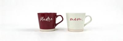 China Mom & Madre Ceramic Coffee Mug, Speckled Farmhouse Tea Cup, Sentimental Mother’s Day Gift for Mom Product Description for sale