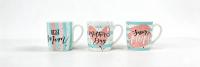 China Mother's Day Striped Ceramic Coffee Mug, Best Mom Super Mom Printed Tea Cup, Sentimental Gift for Mom for sale