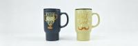 China World's Best Dad Tall Ceramic Travel Mug Set of 2, Insulated Coffee Cup with Lid, Father's Day Gifts for Dad for sale
