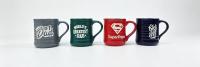 China Father’s Day Dad Quote Ceramic Coffee Mug Set of 4, Embossed Text Tea Cups Gift for Dad Papa for sale