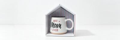 China Best Mom Ever Ceramic Coffee Mug, Mother’s Day Gift Mug with Gift Box for sale