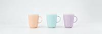 China Cable Knit Embossed Ceramic Coffee Mugs, Pastel Colored Tea Cups Set for sale
