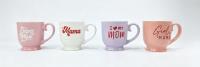 China Mother’s Day Ceramic Coffee Mug Set, Speckled Mom Quote Tea Cups for sale