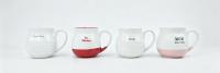 China Family Mom & Grandma Speckled Ceramic Mug Set, Heart‑Embossed Coffee Cups for sale