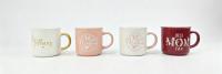 China Mother’s Day Quote Ceramic Mug Set, 4‑Pack Best Mom Ever Coffee Cups for sale
