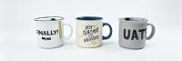 China Graduation & Teacher Appreciation Campfire‑Style Ceramic Mug Set, 3‑Pack Quote Coffee Cups for sale