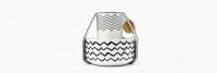 China Black White Chevron Ceramic Mug and Bowl Gift Set, Zig‑zag Pattern Breakfast Cup & Bowl Kit for sale
