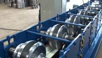 China Colored Steel Rain Gutter Roll Forming Machine PPGI GI Coil Thickness 0.3-0.8mm for sale