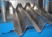 China Two Waves Crash Barrier Roll Forming Machine Blue Color With Hydraulic Decoiler for sale
